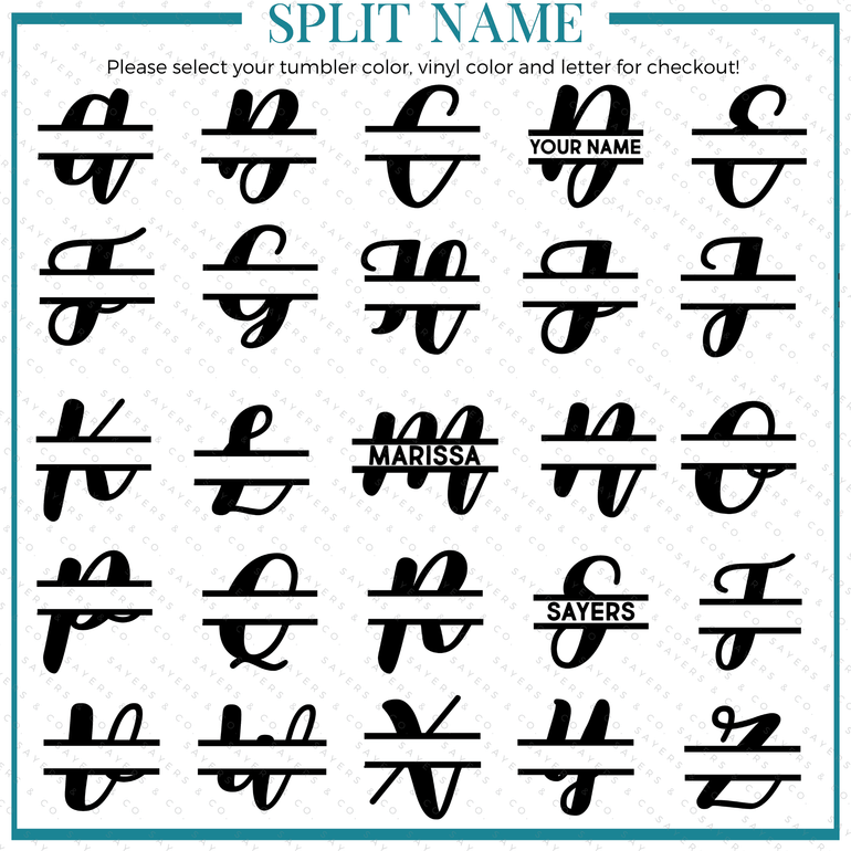 Add Name, Monogram or Logo Sayers & Co.