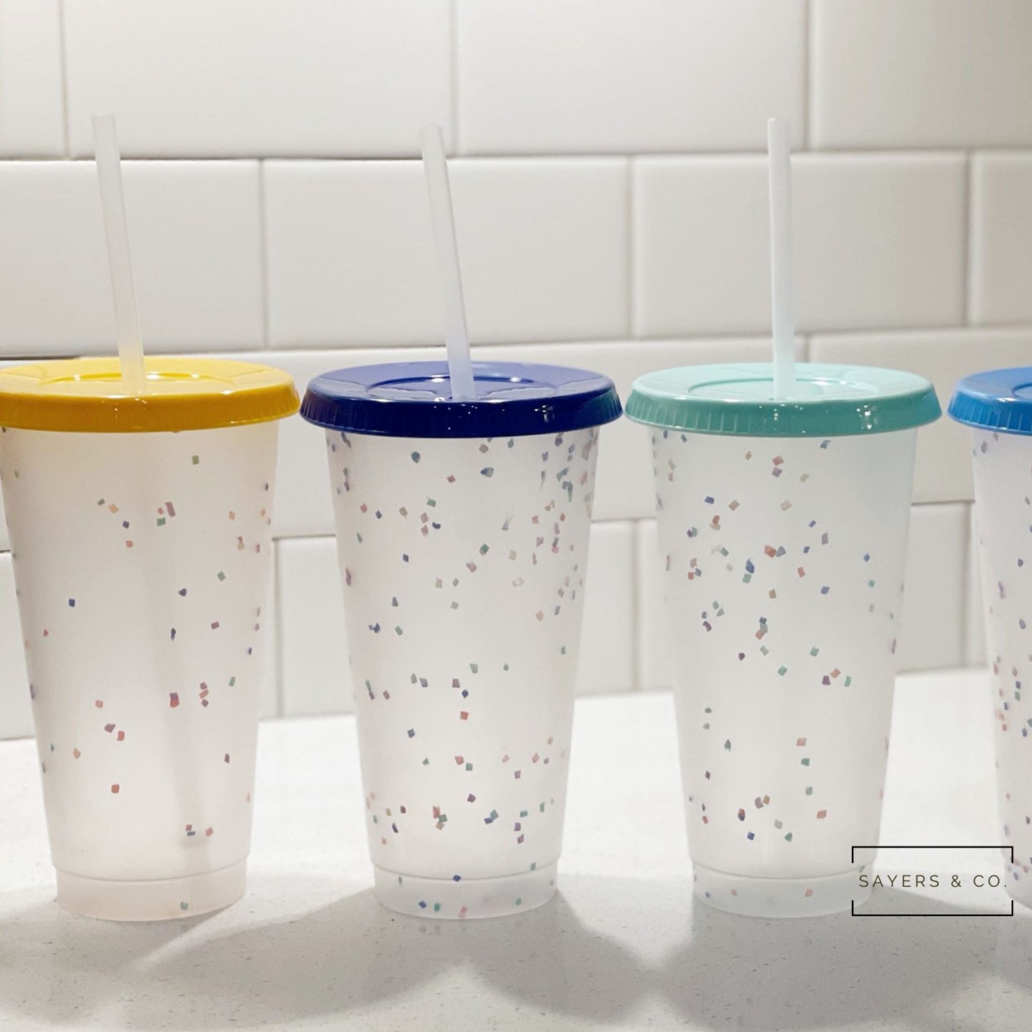 24oz Color Changing Confetti Cold Cups (5 pack) – Sayers & Co.