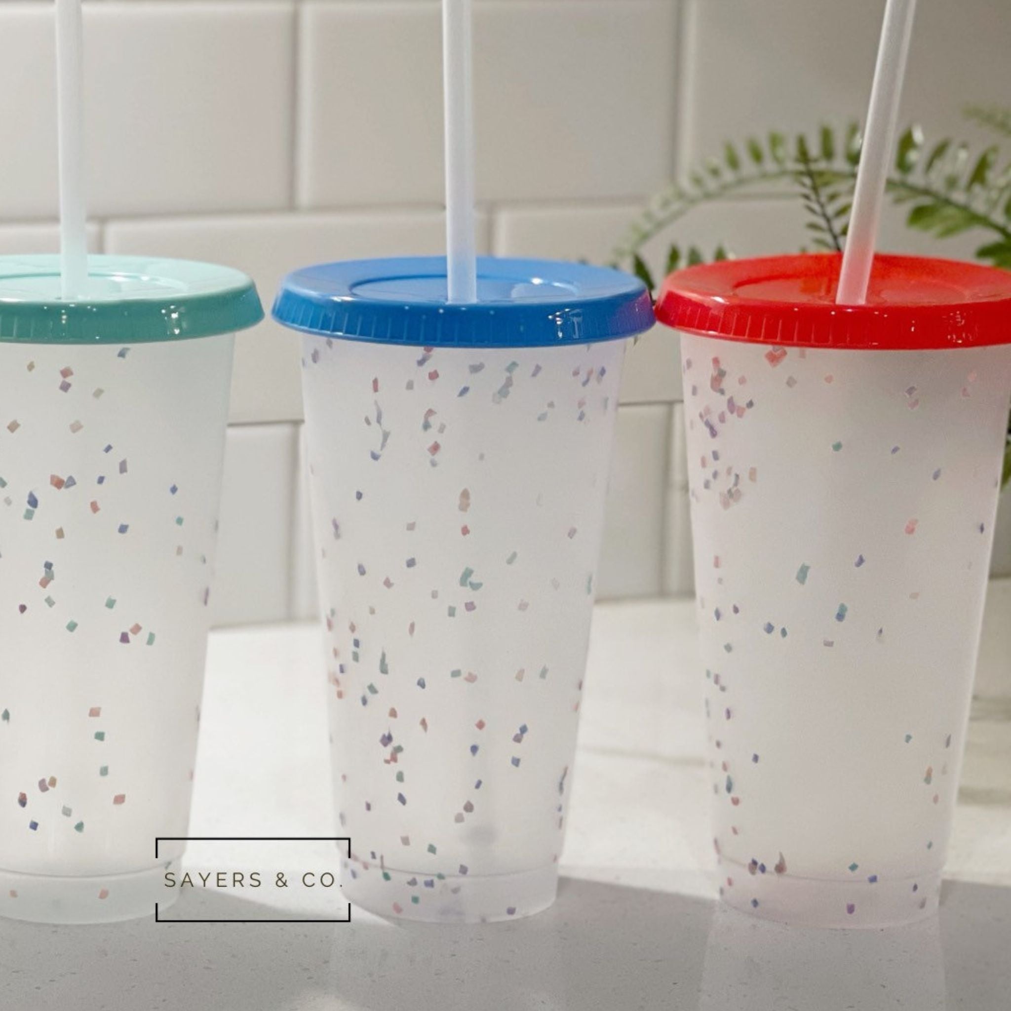 24oz Color Changing Confetti Cold Cups (5 pack) – Sayers & Co.
