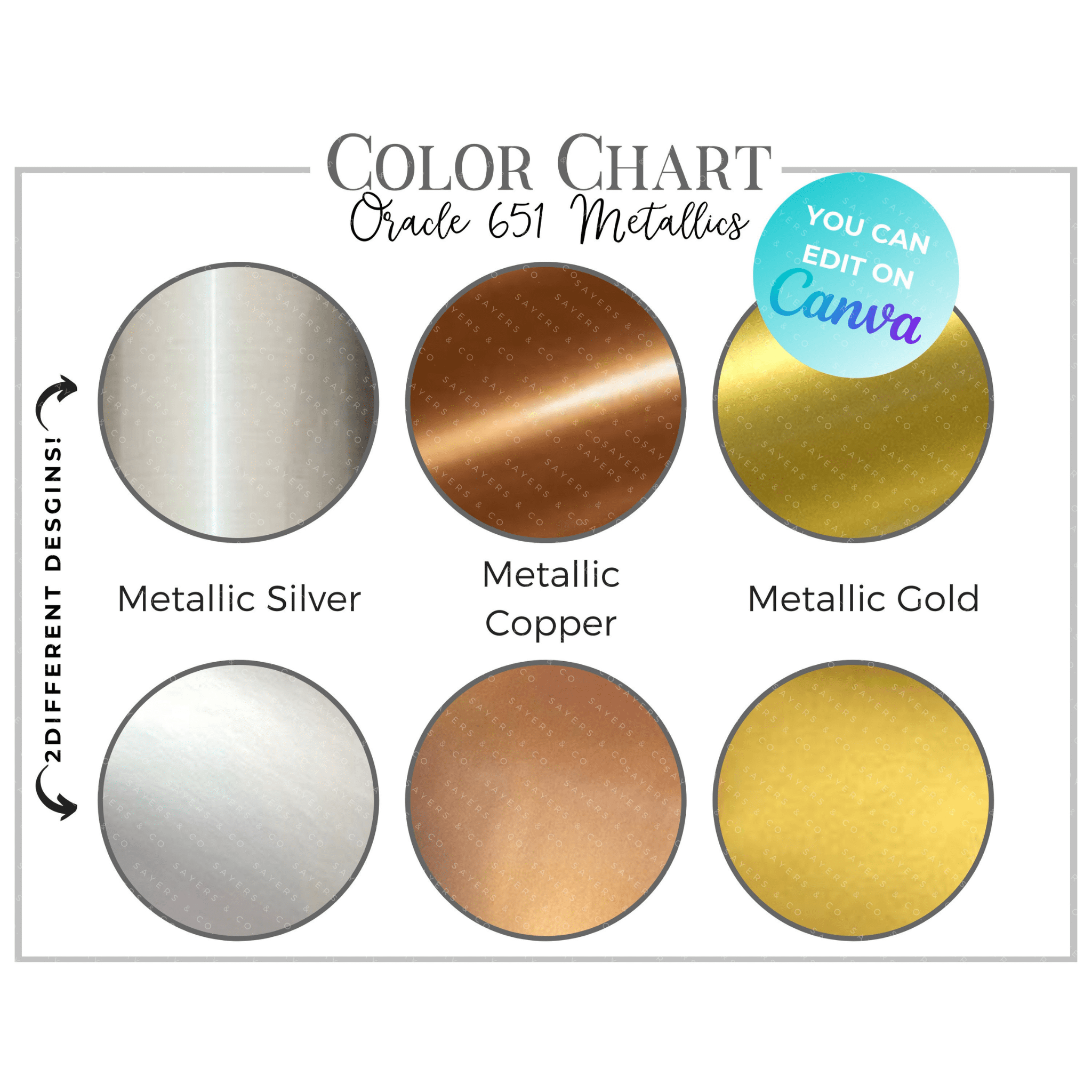 Oracle 651 Adhesive Vinyl Digital Download Color Chart (Customizable in ...