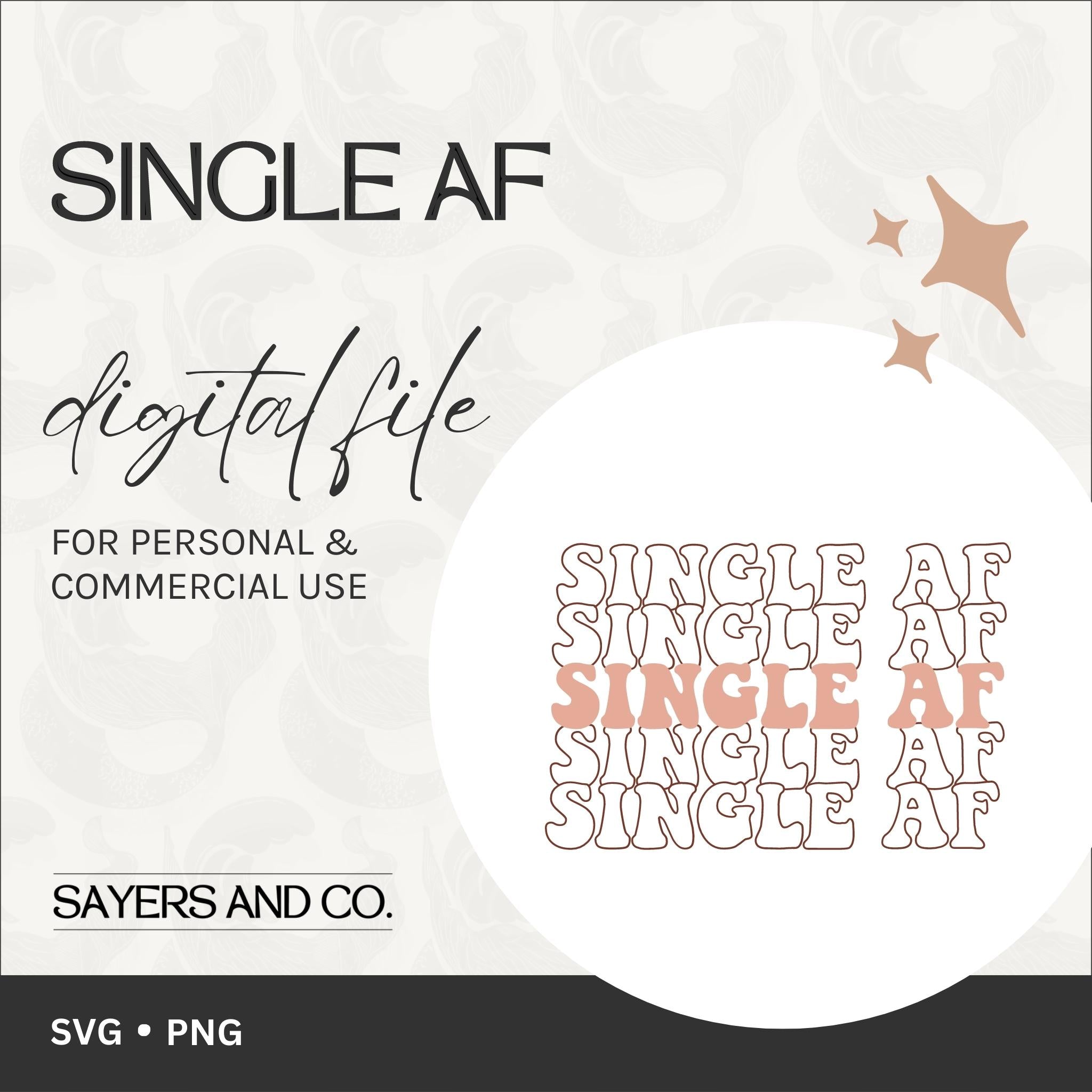 Single AF Digital Files (SVG / PNG) Sayers & Co.